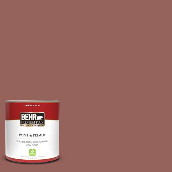BEHR PREMIUM PLUS 1 qt. #ICC-73 Brick Hearth Flat Low Odor Interior ...