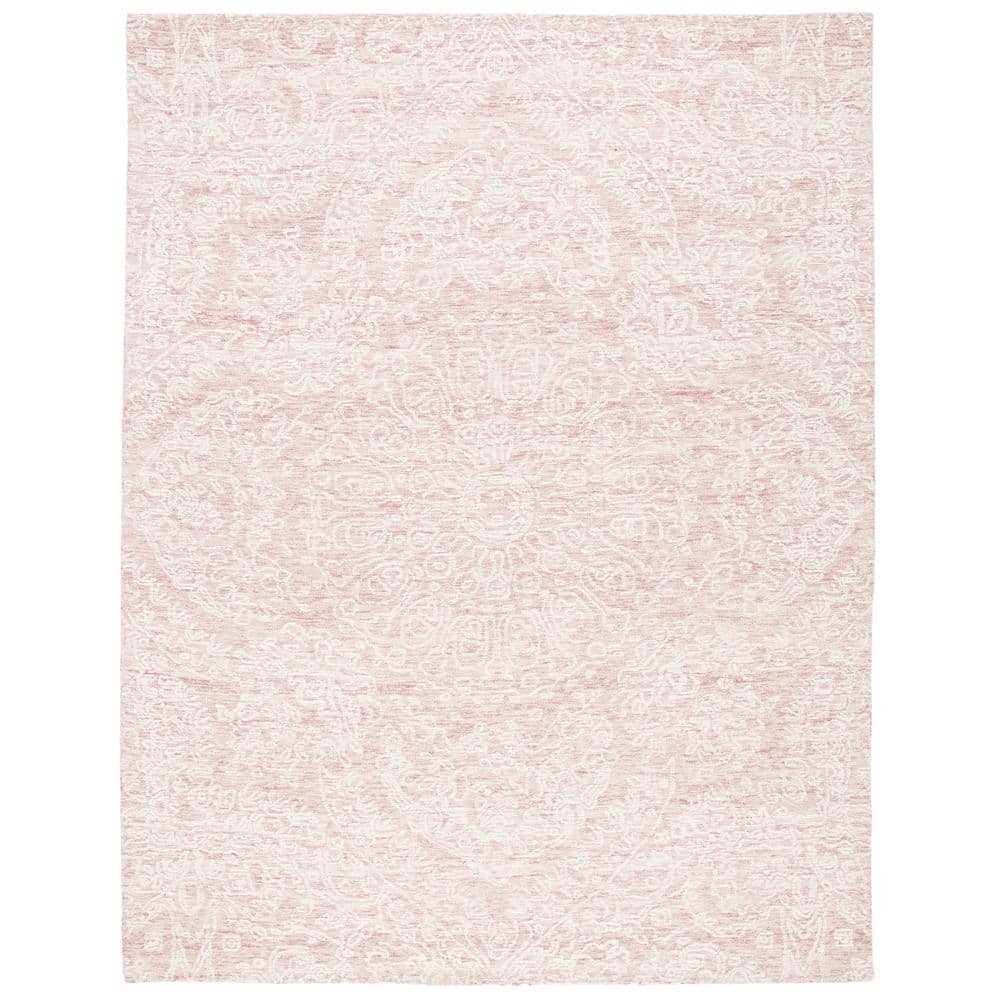 SAFAVIEH Metro Pink/Ivory 8 ft. x 10 ft. Medallion Floral Area Rug ...