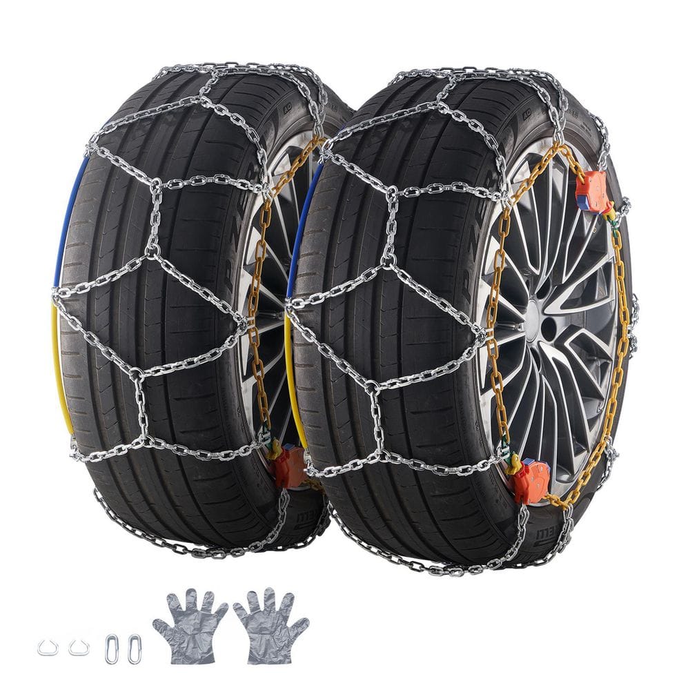SKYSHALO Auto Tightening Snow Chain,Alloy Steel Diamond Mesh Traction Wheel Chains,Anti-Slip ...