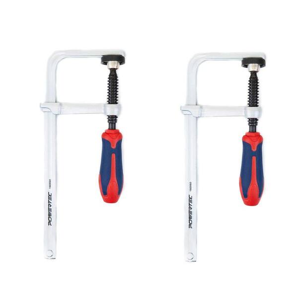 POWERTEC 7 in. Quick Screw Guide Rail Clamp with 2-3/8 in. Throat Depth ...