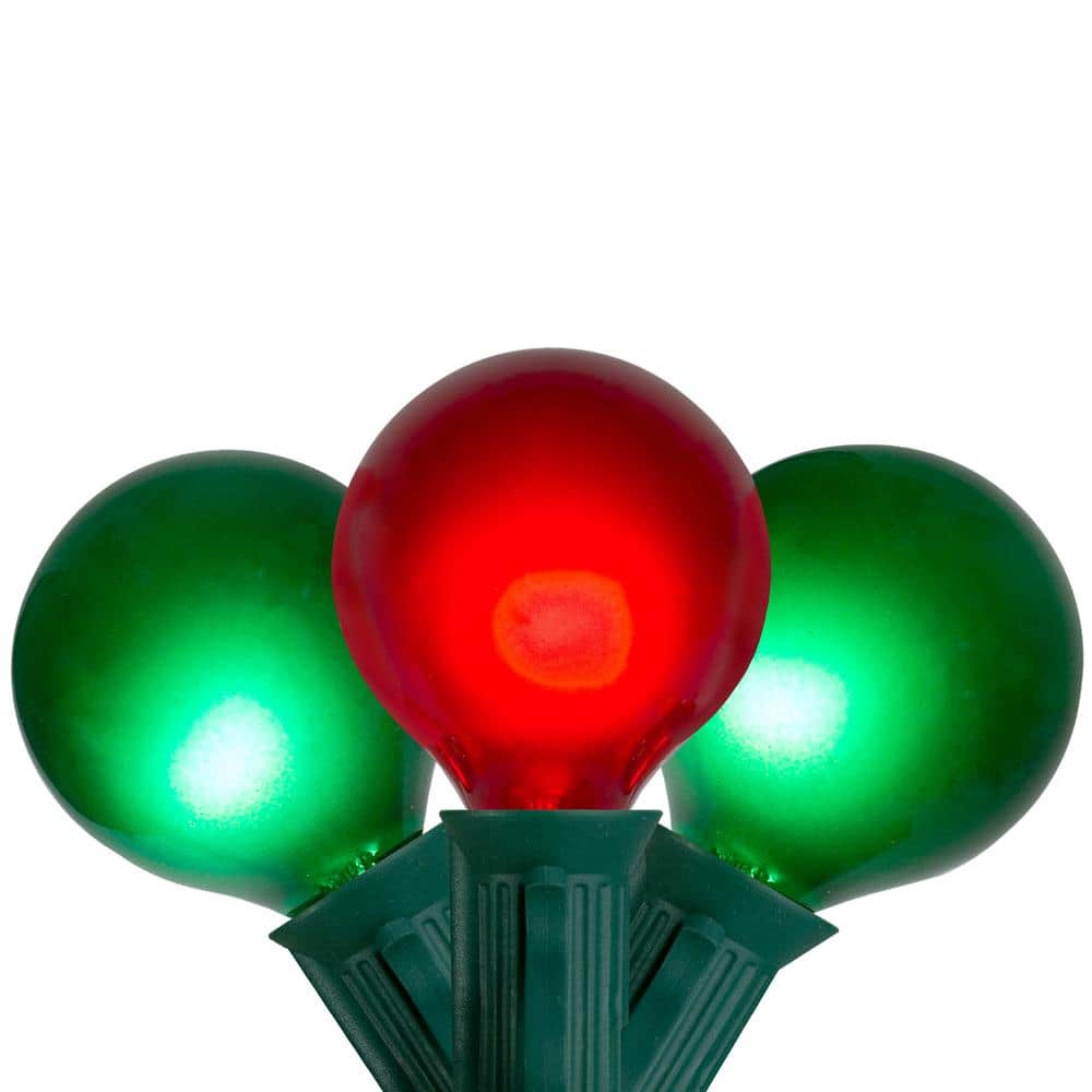 Northlight 15-Count Red and Green G50 Globe Christmas Light Set, 13.5 ...
