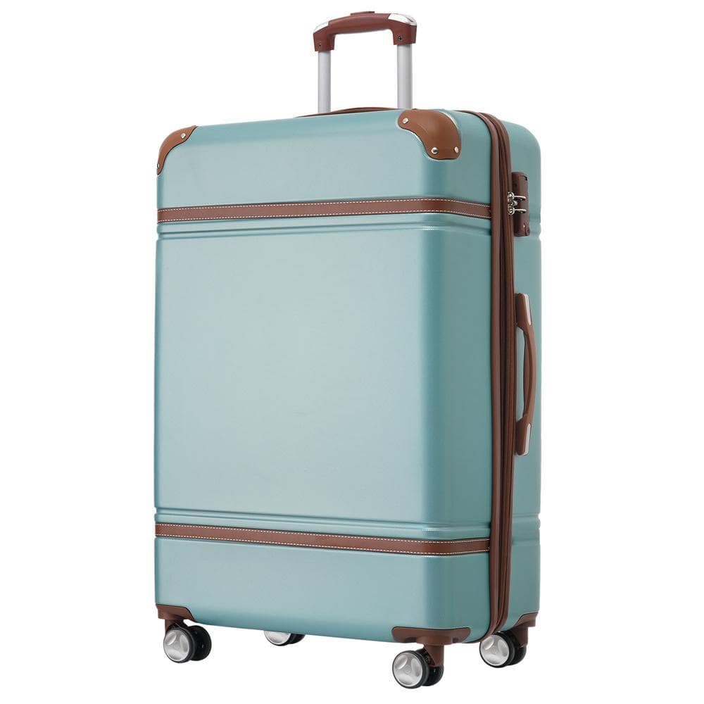 Merax 30. 3 in. Blue Green Expandable ABS Hardside Luggage Spinner 28 ...