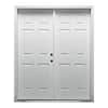 MMI DOOR 64 in. x 80 in. Left-Hand Inswing Classic 6-Panel Primed Steel ...