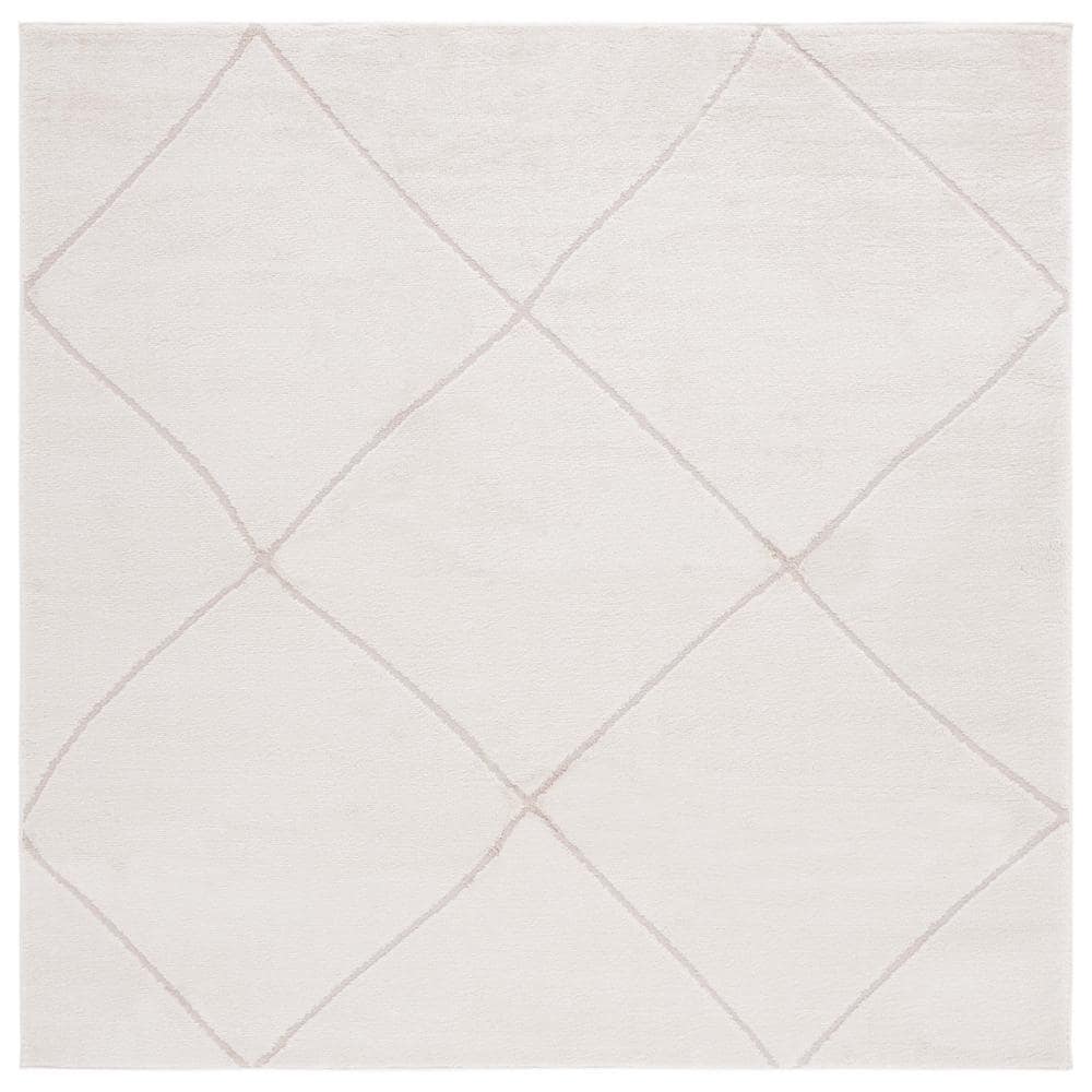 SAFAVIEH Melody Ivory/Beige 7 ft. x 7 ft. Oversized Diamond Square Area ...