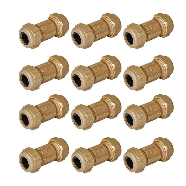 The Plumber's Choice Brass Compression Coupling Fitting, with Packing ...