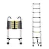 Amucolo 8 .5 ft. Aluminum Telescoping Extension Ladder with 330 lbs ...