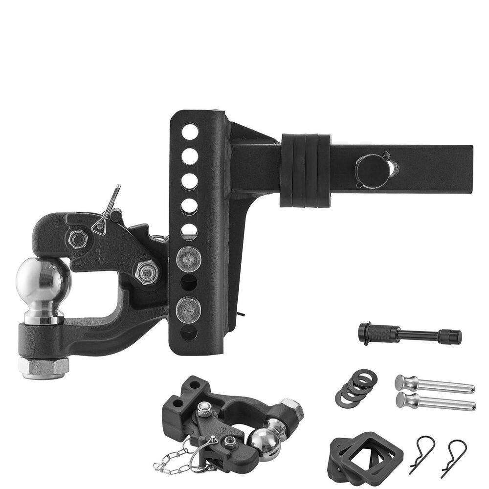 SKYSHALO Adjustable Trailer Hitch Fit 2 in. Receiver Trailer Hitch Ball ...