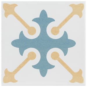 Merola Tile Revival Spectrum Encaustic 7-3/4 in. x 7-3/4 in. Ceramic ...