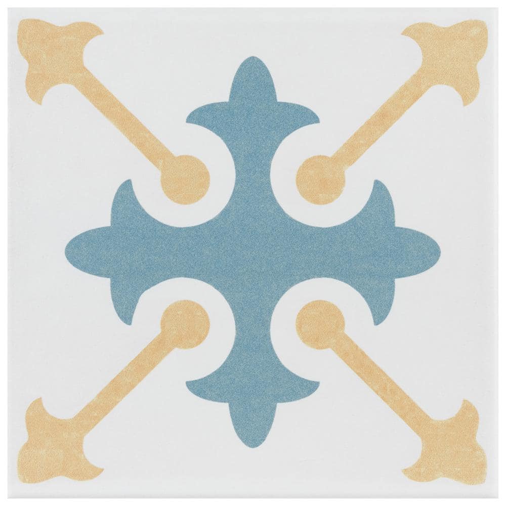 Merola Tile Revival Spectrum Encaustic 7-3/4 in. x 7-3/4 in. Ceramic ...