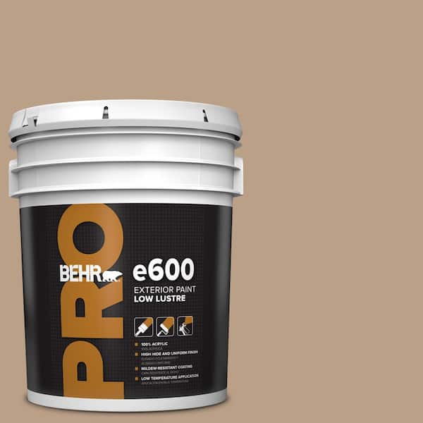 BEHR PRO 5 gal. #ICC-52 Cup of Cocoa Low Luster Exterior Paint PR62005 ...