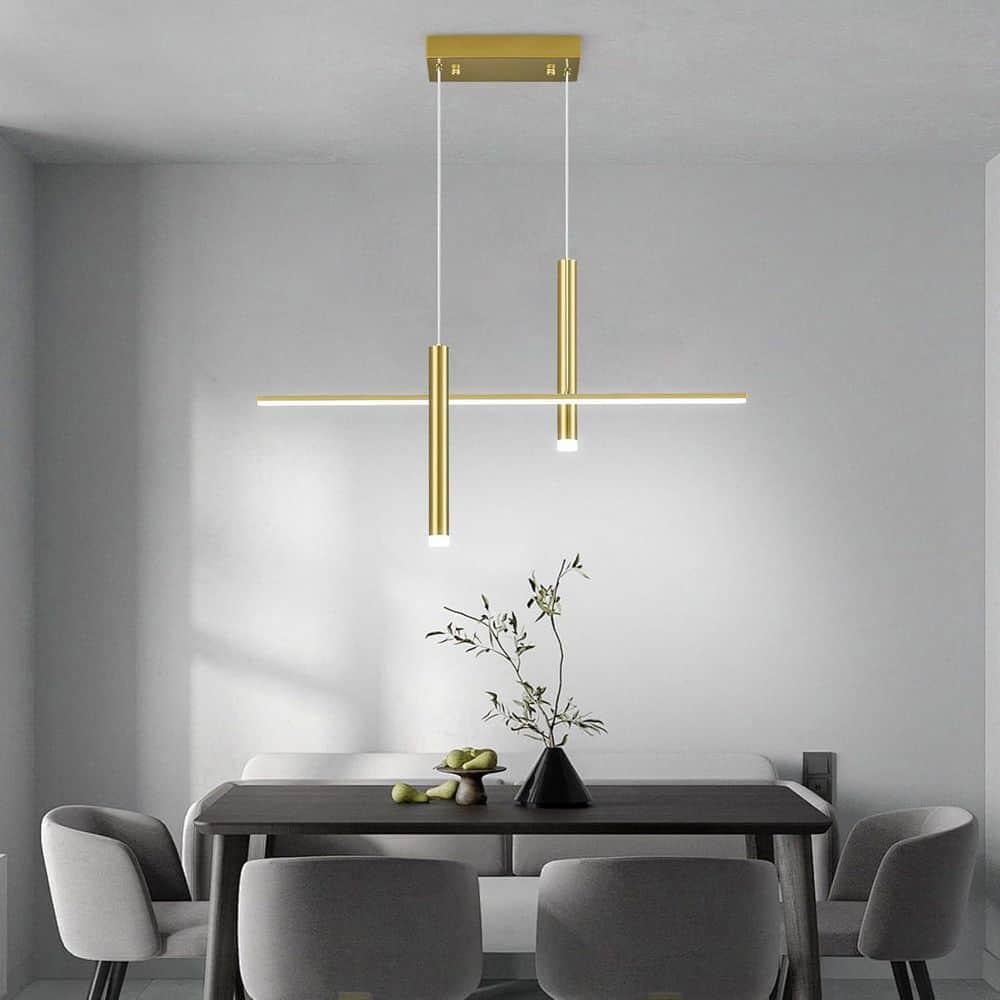 ZHLWIN Modern 3-Light LED Linear Pendant Light with Dual Spotlights ...