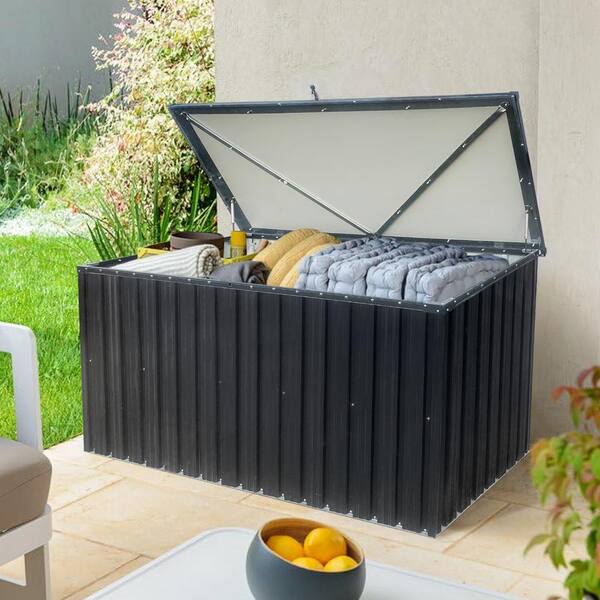 340 Gal. Metal Storage Box Rainproof Large Deck Box