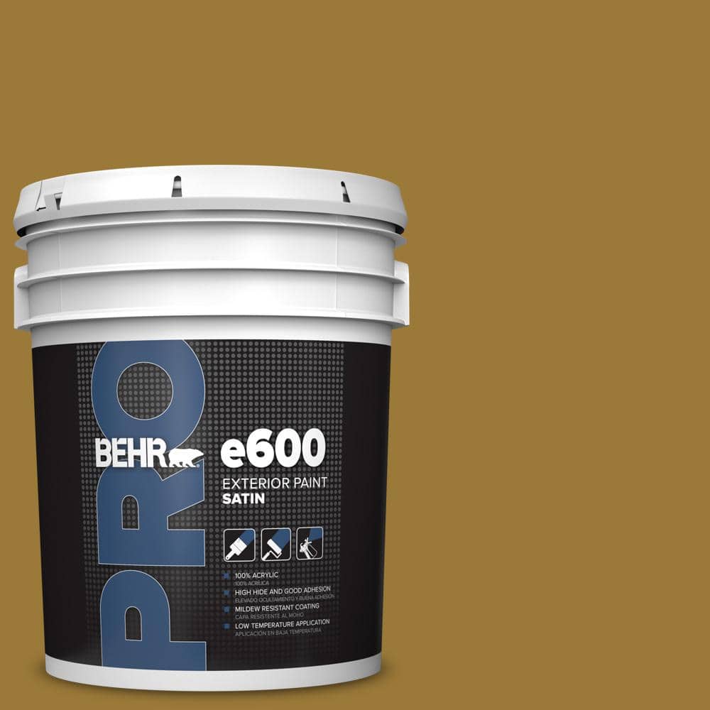 BEHR PRO 5 Gal. #M300-7A Retro Gold Satin Exterior Paint PR64305 - The ...