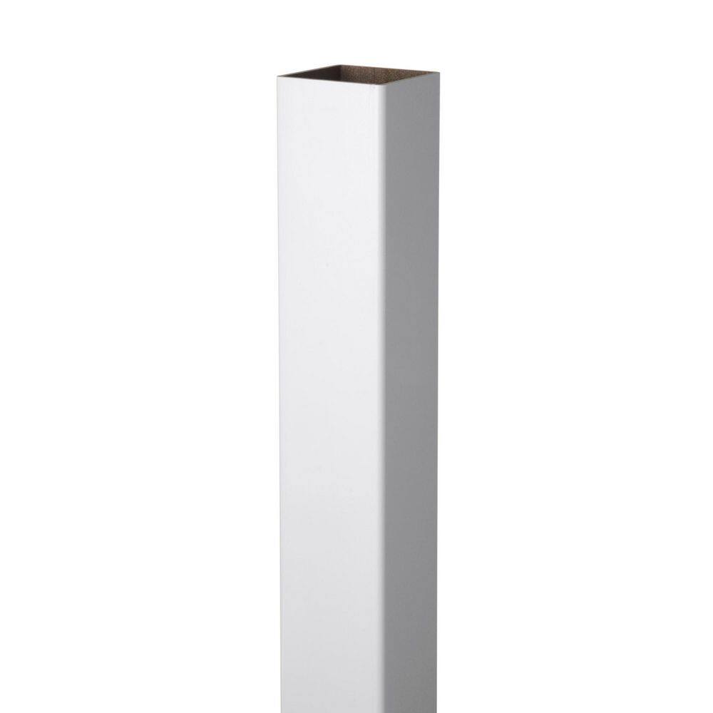 Deckorators 39 in. x 4 in. White PVC Composite Post Kit Sleeve and Trim ...
