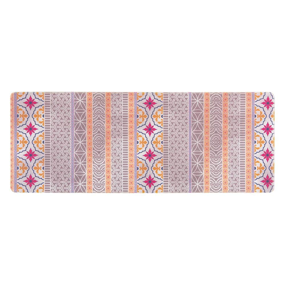 World Rug Gallery Boho Shade Multi 18 in. x 47 in. Anti-Fatigue ...