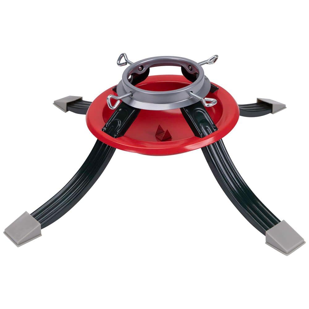 Northlight Metal Tree Stand for Live Christmas Trees-22"-Red and Green ...
