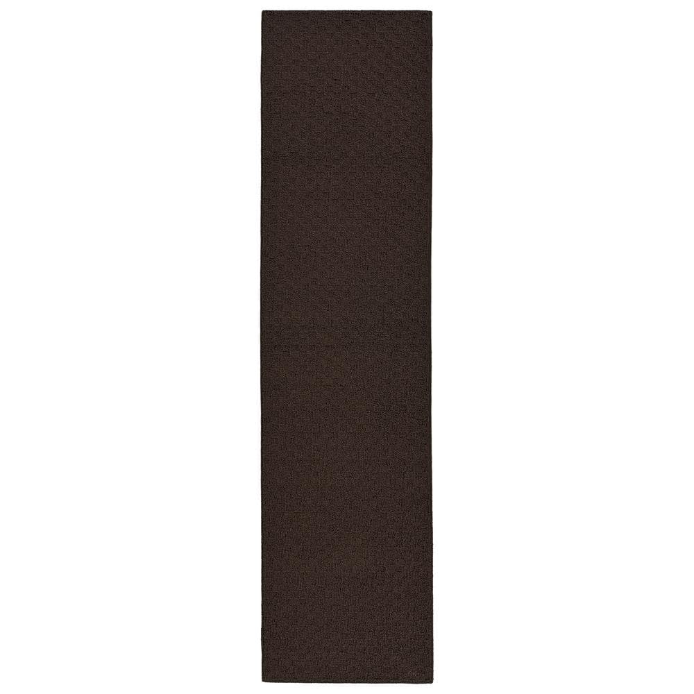 Garland Rug Town Square Mocha 2 ft. x 8 ft. Geometric Runner Rug ...