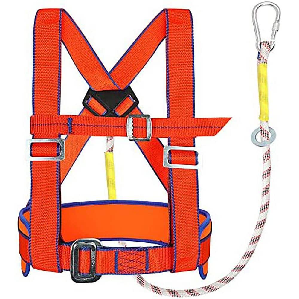 KIWDZFU Half-Body Roofing Safety Harness Kit with 6 ft. Lanyard Padded ...