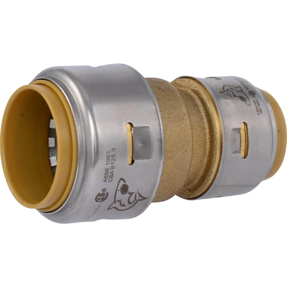 SharkBite Max 1 in. x 3/4 in. Push-to-Connect Brass Reducing Coupling ...
