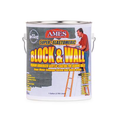 Ames Block and Wall 5 gal. Liquid Rubber Waterproof Sealant-BWRF5 - The ...