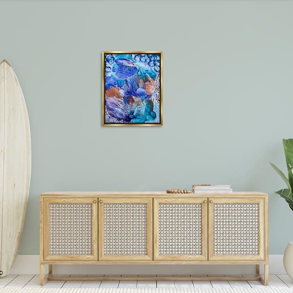 Stupell Industries Underwater Fish Sea Life by Amy Tieman Gold Floater ...