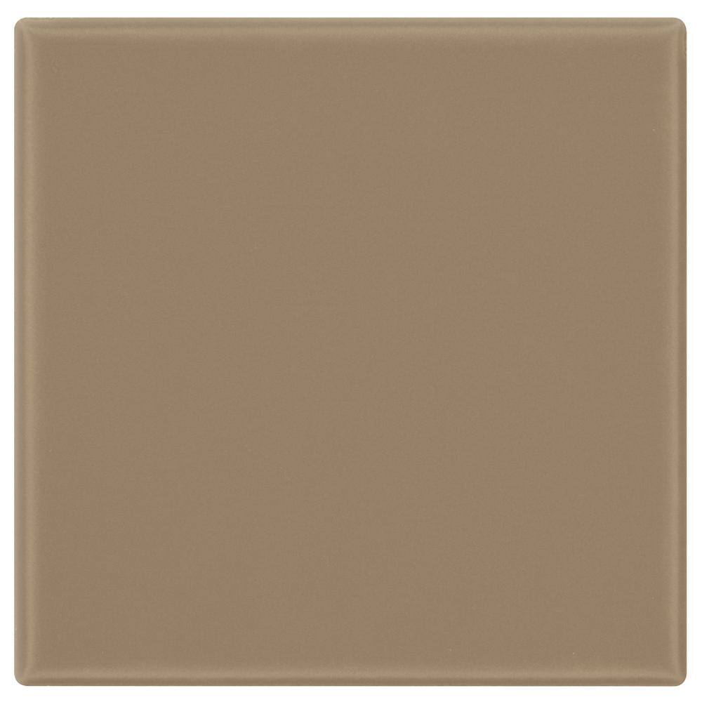Daltile Matte Elemental Tan 4-1/4 in. x 4-1/4 in. Ceramic Wall Tile (12 ...