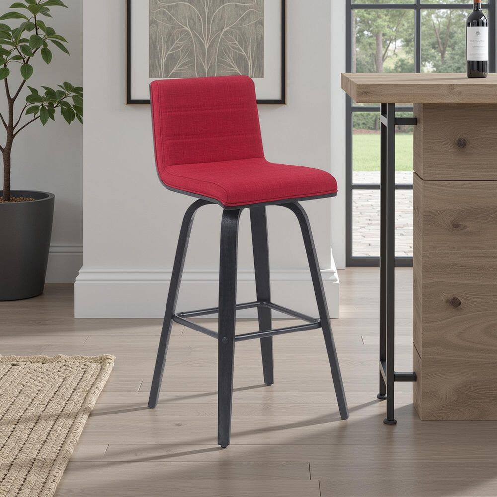 Armen Living Bar Stool Red