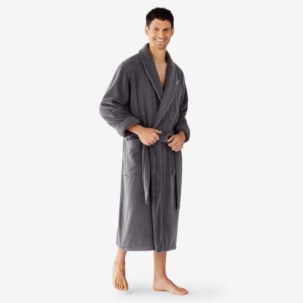 The Company Store Company Cotton Men's Large Gunmetal Robe 67053-L ...