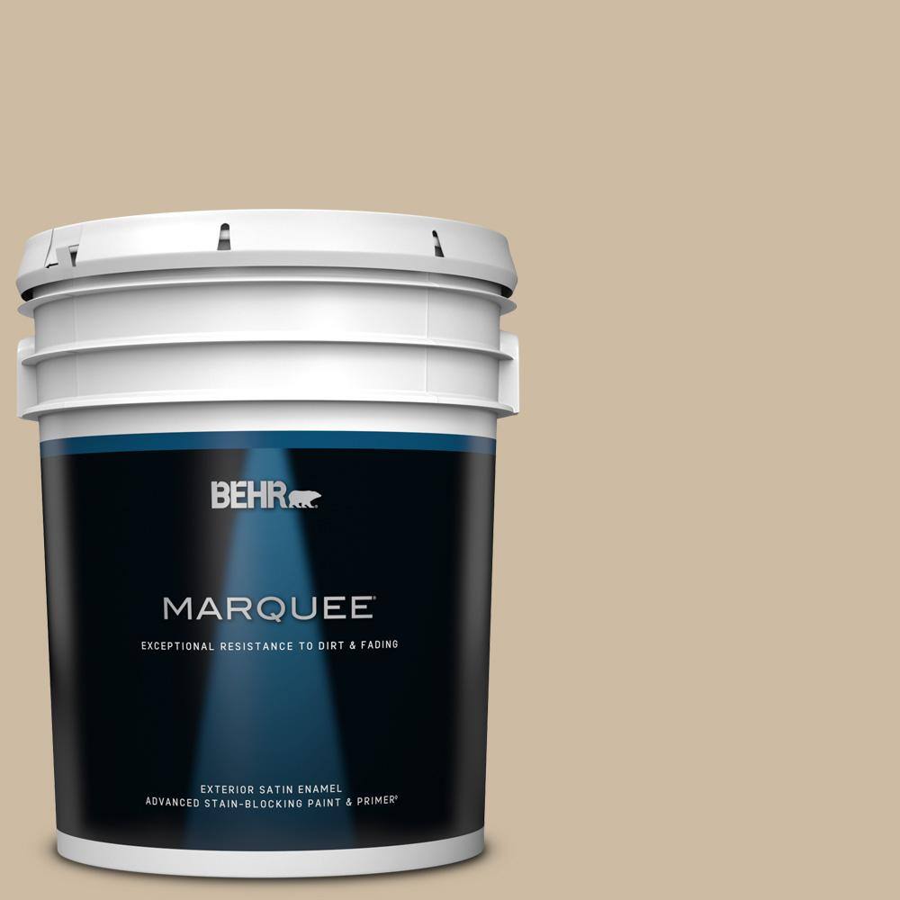 BEHR MARQUEE 5 gal. #710C-3 Gobi Desert Satin Enamel Exterior Paint ...