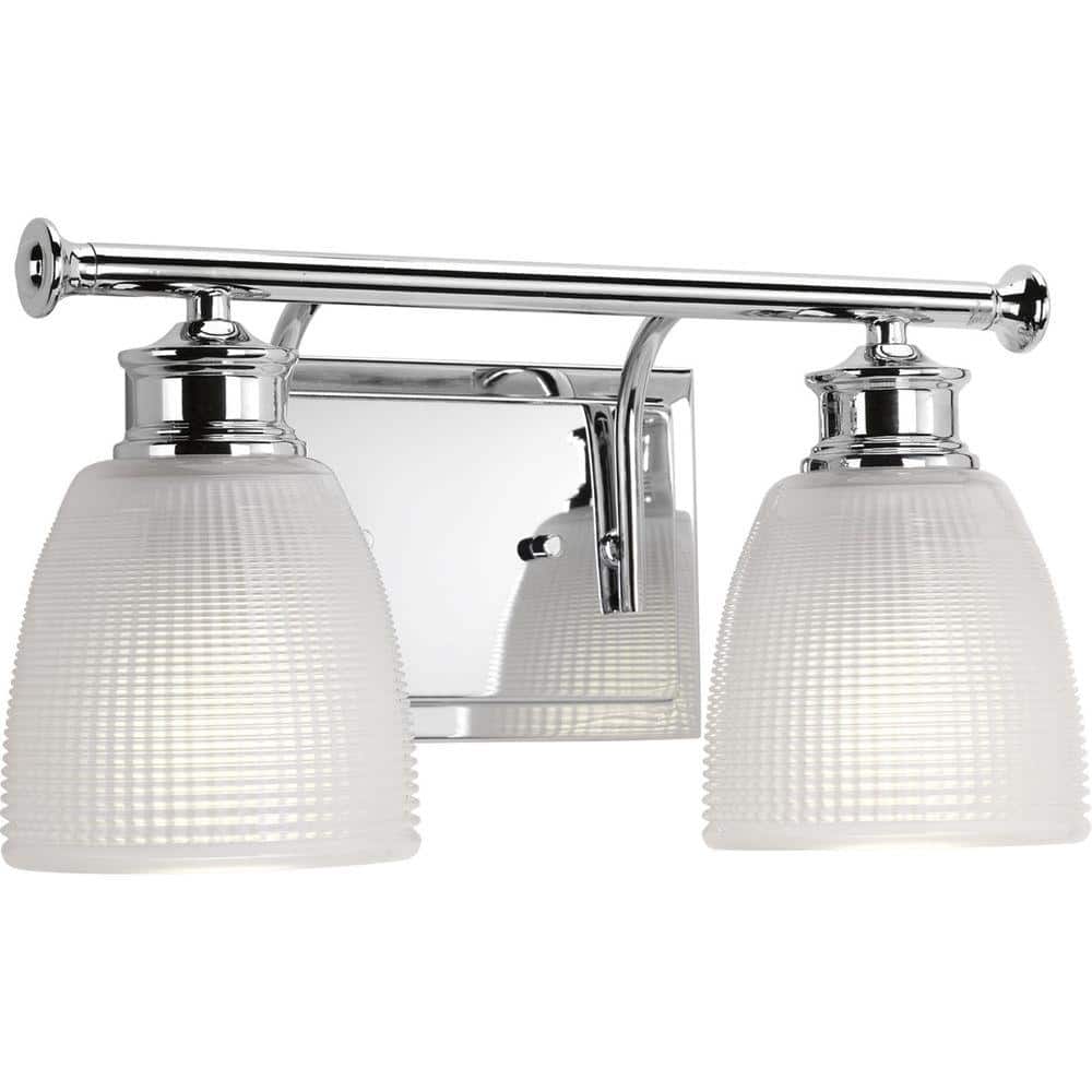 Progress Lighting Lucky Collection 2-Light Polished Chrome Frosted ...