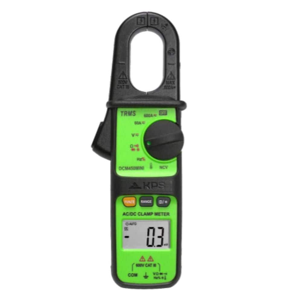 KPS DCM450MINI TRMS Clamp Meter-600A AC with NCV, 6000-Count Display ...