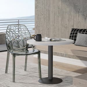 Leisuremod Stackable Accent Dining Chair Modern Cut-Out Design Backrest ...