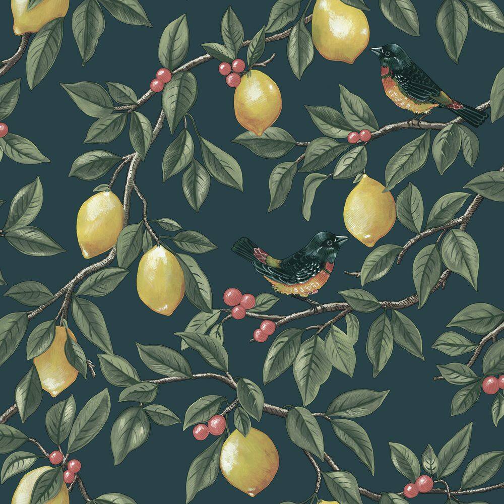 HOLDEN Ponderosa Lemon Trail Teal Non-Pasted Wallpaper (Covers 56 sq ...