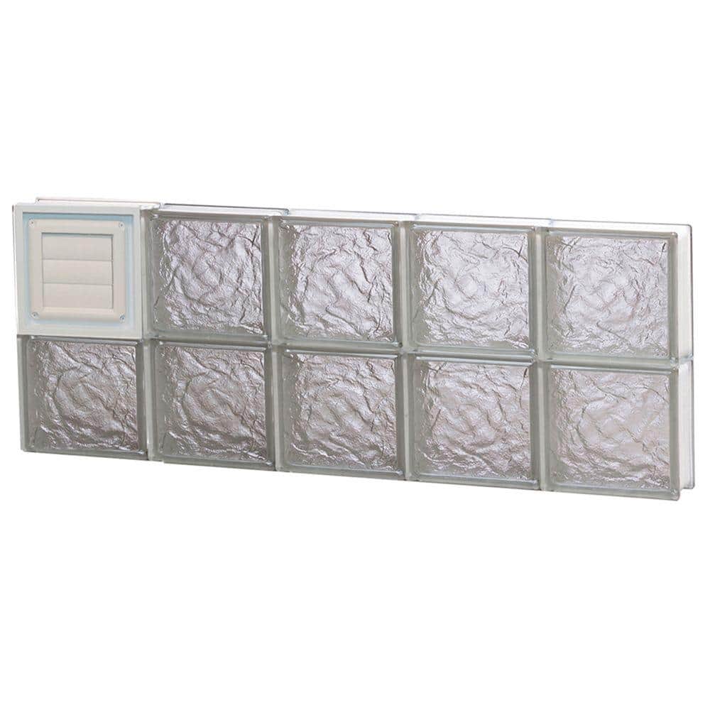 Clearly Secure 38.75 in. x 15.5 in. x 3.125 in. Frameless Ice Pattern ...