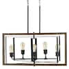 Home Decorators Collection Palermo Grove 5-Light Black with Walnut ...