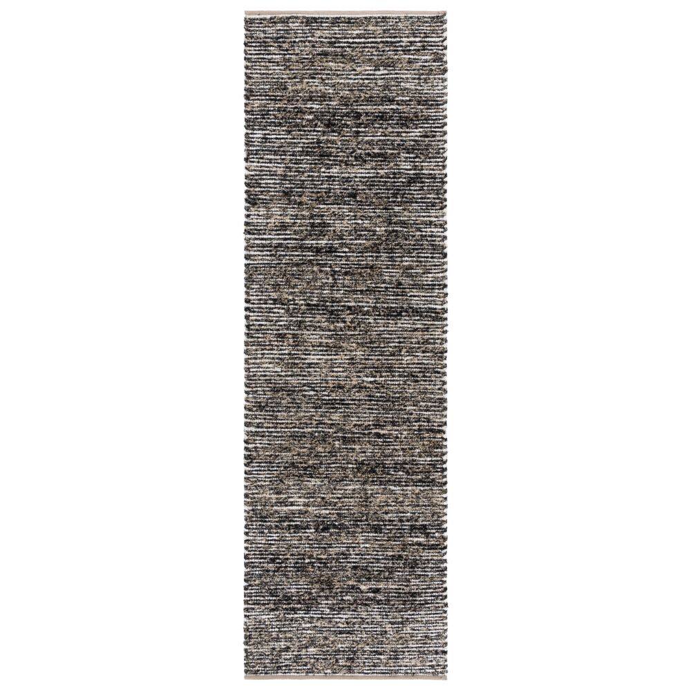 SAFAVIEH Cape Cod 2 ft. x 8 ft. Beige/Black Distressed Gradient Runner ...