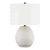 Hampton Bay Gedney White Ceramic 20.5 in. Indoor Table Lamp with White ...