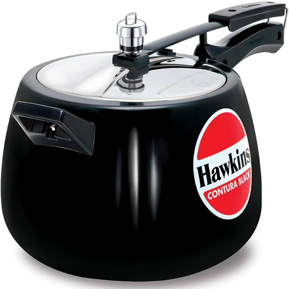 HAWKINS 6.9 qt. Aluminum Stove Top Pressure Cooker in Contura Black ...