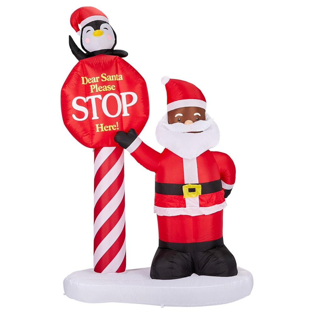 Karl home 8.2 ft. Pre-lit Christmas Inflatable Decoration Santa with ...