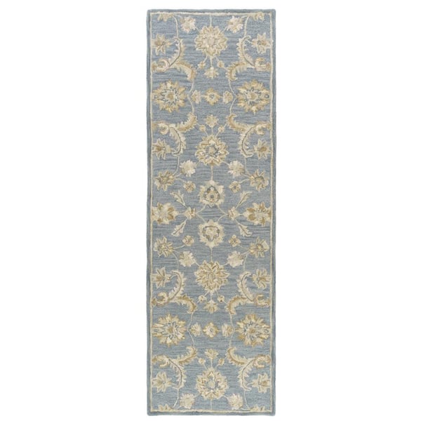Diana Blue/Beige 2 ft. 6 in. x 8 ft. Botanical Indoor Area Rug ...