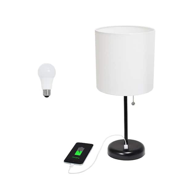 Creekwood home 19.5 in. Contemporary Bedside USB Port Base Standard ...