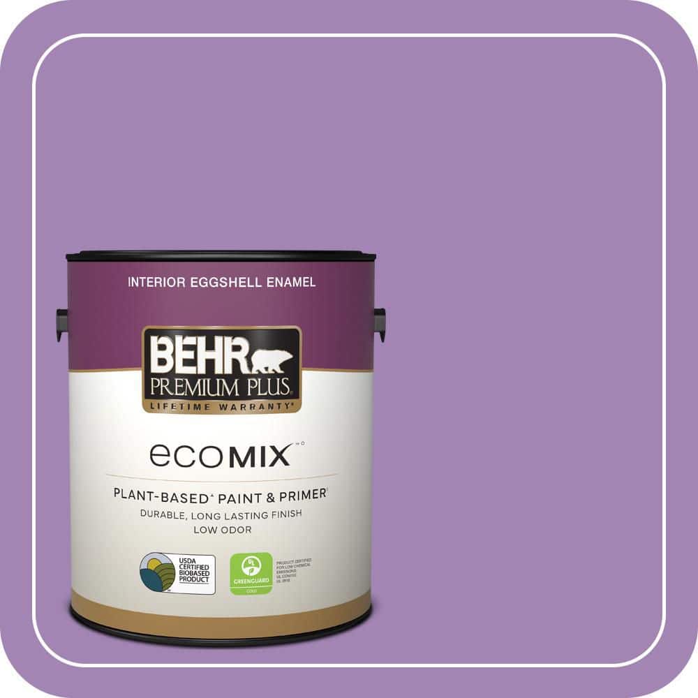 BEHR PREMIUM PLUS 1 gal. #660B-6 Daylight Lilac Eggshell Enamel EcoMix ...
