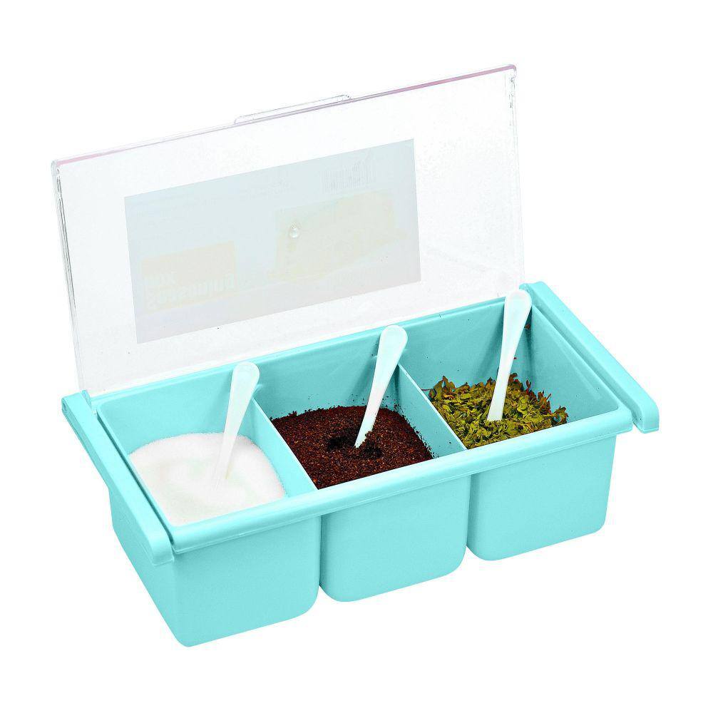 Southern Homewares 3-Compartment Acrylic Blue Seasoning Box-SH-HD-10191 ...
