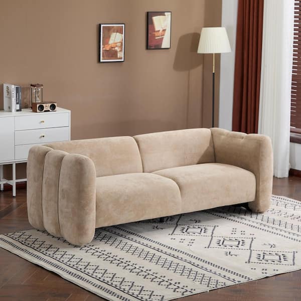 Harper & Bright Designs 83 in. Square Arm 3-Seater Fabric Rectangle ...