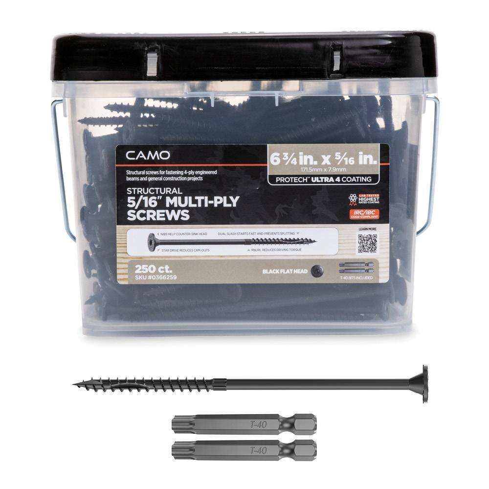 CAMO 5/16 in. x 6-3/4 in. Star Drive Flat Head Multi-Purpose + Multi ...