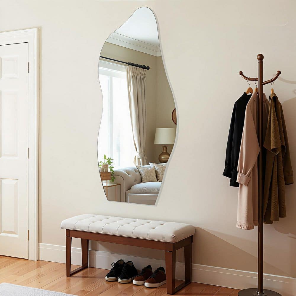 Wooakway 31 in. W x 71 in. H Asymmetrical Accent Wall Mirror Novelty ...