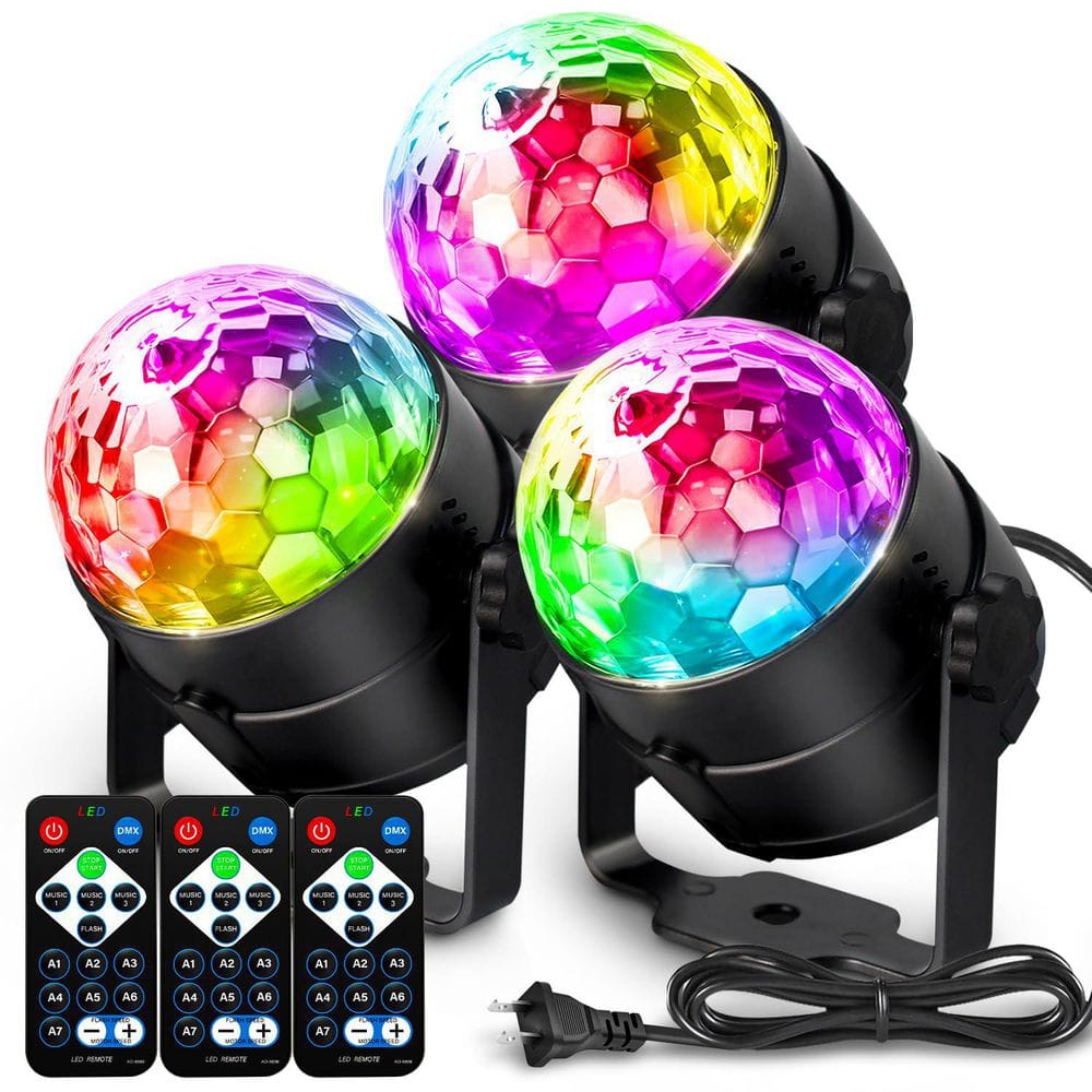 BeamBox 900-Lumen Black Integrated LED Floodlight, Sound Activated DJ ...