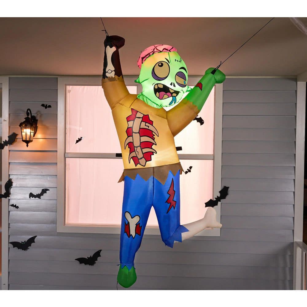 Joyfy 5Ft Halloween LED Inflatable Ghost Zombie Decor 31761-B - The ...