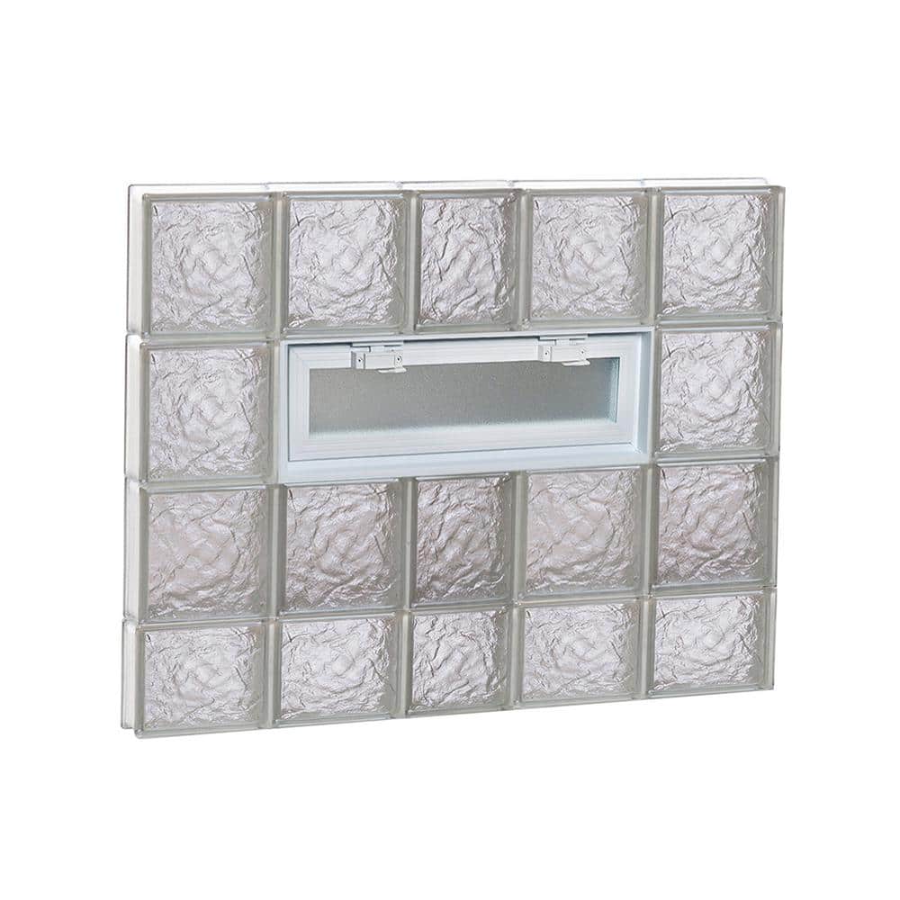Clearly Secure 36.75 in. x 29 in. x 3.125 in. Frameless Ice Pattern ...