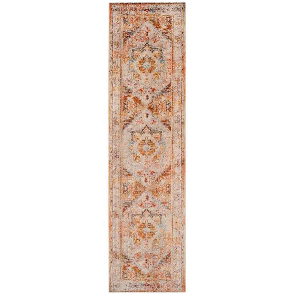 SAFAVIEH Vintage Persian Cream/Multi 2 ft. x 10 ft. Runner Rug VTP438A ...